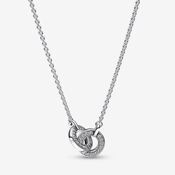 Pandora | Jewelry | Pandora Signature Intertwined Pav Pendant Necklace ...